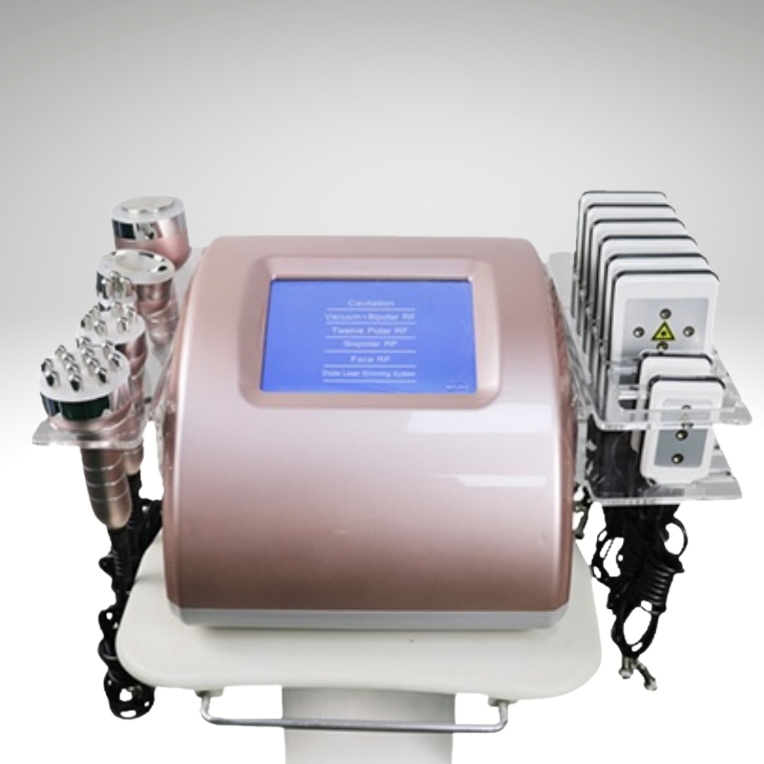 Rose Gold 6 in 1 Fat Blasting Lipo Cavitation Machine | 40K Ultrasonic ...